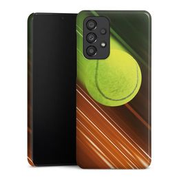 DeinDesign Galaxy A33 5G Handy Premium Case Smartphone Handyh&uuml;lle Schutzh&uuml;lle gl&auml;nzend Ball Tennis Hobby Premium Case