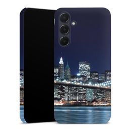 DeinDesign Galaxy A55 5G Handy Premium Case Smartphone Handyh&uuml;lle Schutzh&uuml;lle matt Usa Brooklyn Bridge New York Premium Case
