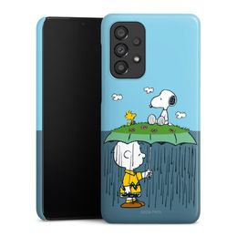 DeinDesign Galaxy A33 5G Handy Premium Case Smartphone Handyh&uuml;lle Schutzh&uuml;lle gl&auml;nzend Peanuts Snoopy Children Premium Case