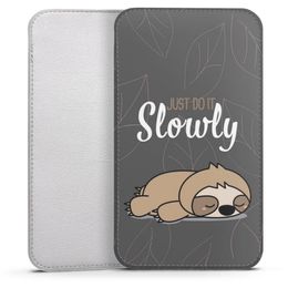 DeinDesign iPhone 16 Pro Max Handy H&uuml;lle Tasche Sleeve Socke Schutzh&uuml;lle Sloth Lazy Sunday Sayings Sleeve