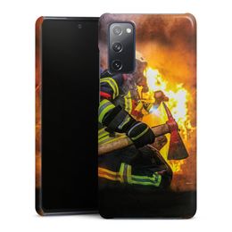 DeinDesign Galaxy S20 FE Handy Premium Case Smartphone Handyh&uuml;lle Schutzh&uuml;lle gl&auml;nzend Fire Fire Fighters Life Saver Premium Case