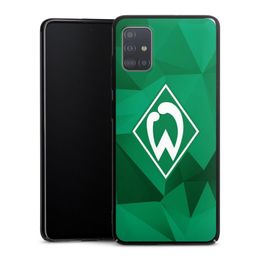 DeinDesign Galaxy A51 Handy Hard Case Schutzh&uuml;lle schwarz Smartphone Backcover Camouflage Sv Werder Bremen Official Licensed Product Hard Case