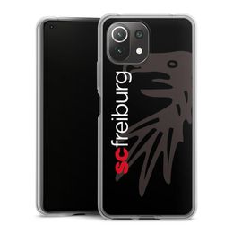 DeinDesign Xiaomi Mi 11 Lite 5G NE Handy Silikon H&uuml;lle Case transparent Handyh&uuml;lle Logo Sc Freiburg Official Licensed Product Silikon Case