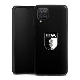 DeinDesign Galaxy A12 Handy Silikon H&uuml;lle Case schwarz Handyh&uuml;lle Official Licensed Product Logo Fc Augsburg