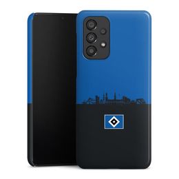 DeinDesign Galaxy A33 5G Handy Premium Case Smartphone Handyh&uuml;lle Schutzh&uuml;lle gl&auml;nzend Hamburg Hsv Skyline Premium Case