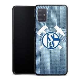DeinDesign Galaxy A51 Handy Hard Case Schutzh&uuml;lle schwarz Smartphone Backcover Bundesliga Stripes Fc Schalke 04 Hard Case
