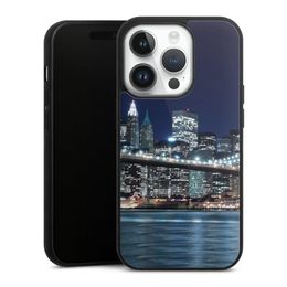 DeinDesign iPhone 14 Pro Handy Gallery Case Handyh&uuml;lle 9H Geh&auml;rtetes Glas R&uuml;ckseite H&uuml;lle Usa Brooklyn Bridge New York Gallery Case