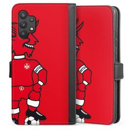 DeinDesign Galaxy A32 4G Handy Klapph&uuml;lle Handyh&uuml;lle aus Kunst Leder schwarz Flip Case 1. Fc Kaiserslautern Official Licensed Product Soccer Sideflip mit Lasche