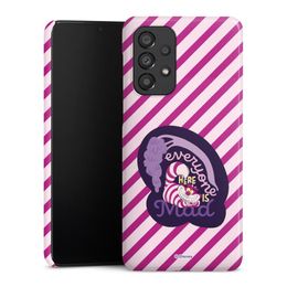 DeinDesign Galaxy A33 5G Handy Premium Case Smartphone Handyh&uuml;lle Schutzh&uuml;lle gl&auml;nzend Disney Alice In Wonderland Grinning Cat Premium Case