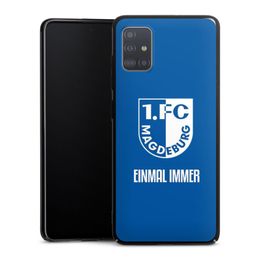 DeinDesign Galaxy A51 Handy Hard Case Schutzh&uuml;lle schwarz Smartphone Backcover Coat Of Arms Official Licensed Product 1. Fc Magdeburg Hard Case