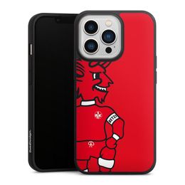 DeinDesign iPhone 13 Pro Handy Premium Silikon H&uuml;lle Handyh&uuml;lle schwarz Case 1. Fc Kaiserslautern Official Licensed Product Soccer Silikon Premium Case