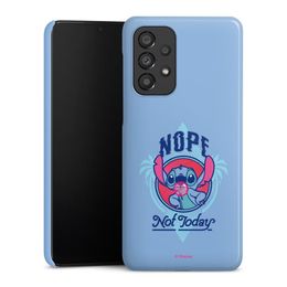 DeinDesign Galaxy A33 5G Handy Premium Case Smartphone Handyh&uuml;lle Schutzh&uuml;lle gl&auml;nzend Sayings Lilo & Stitch Disney Premium Case