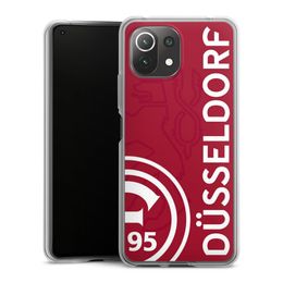DeinDesign Xiaomi Mi 11 Lite 5G NE Handy Silikon H&uuml;lle Case transparent Handyh&uuml;lle Lettering F95 Fortuna D&uuml;sseldorf Silikon Case
