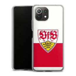 DeinDesign Xiaomi Mi 11 Lite 5G NE Handy Silikon H&uuml;lle Case transparent Handyh&uuml;lle Vfb Stuttgart Official Licensed Product Logo Silikon Case