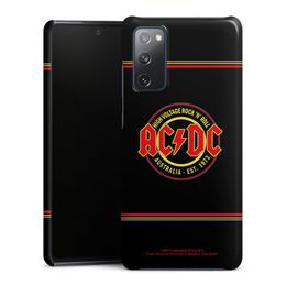 DeinDesign Galaxy S20 FE Handy Premium Case Smartphone Handyh&uuml;lle Schutzh&uuml;lle gl&auml;nzend Acdc Merchandise Logo Premium Case
