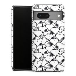 DeinDesign Google Pixel 7 Handy Panzer Handyh&uuml;lle robuste Outdoor H&uuml;lle Schutzh&uuml;lle gl&auml;nzend Peanuts Snoopy Muster Tough Case