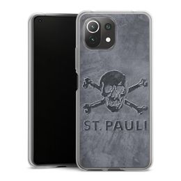 DeinDesign Xiaomi Mi 11 Lite 5G NE Handy Silikon H&uuml;lle Case transparent Handyh&uuml;lle Concrete Logo Fc St. Pauli Silikon Case