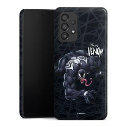 DeinDesign Galaxy A33 5G Handy Premium Case Smartphone Handyh&uuml;lle Schutzh&uuml;lle gl&auml;nzend Spiderman Marvel Venom Premium Case