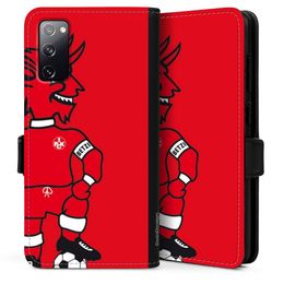 DeinDesign Galaxy S20 Handy Klapph&uuml;lle Handyh&uuml;lle aus Kunst Leder schwarz Flip Case 1. Fc Kaiserslautern Official Licensed Product Soccer Sideflip mit Lasche