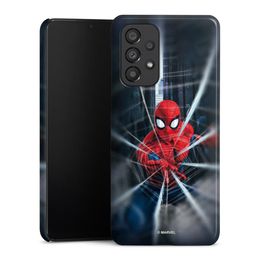DeinDesign Galaxy A33 5G Handy Premium Case Smartphone Handyh&uuml;lle Schutzh&uuml;lle gl&auml;nzend Marvel Spiderman Kinofilm Premium Case