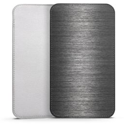 DeinDesign iPhone 16 Pro Max Handy H&uuml;lle Tasche Sleeve Socke Schutzh&uuml;lle Anthracite Metallic Look Metal Sleeve