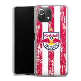 DeinDesign Xiaomi Mi 11 Lite 5G NE Handy Silikon H&uuml;lle Case transparent Handyh&uuml;lle Stripes Fc Red Bull Salzburg Official Licensed Product Silikon Case