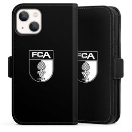 DeinDesign Galaxy A51 Handy Klapph&uuml;lle Handyh&uuml;lle aus Kunst Leder schwarz Flip Case Logo Official Licensed Product Fc Augsburg Sideflip mit Lasche