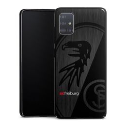 DeinDesign Galaxy A51 Handy Hard Case Schutzh&uuml;lle schwarz Smartphone Backcover Sc Freiburg Metallic Look Official Licensed Product Hard Case