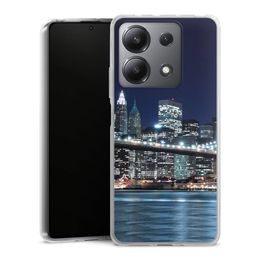 DeinDesign Xiaomi Redmi Note 13 5G Handy Silikon H&uuml;lle Case transparent Handyh&uuml;lle Usa Brooklyn Bridge New York Silikon Case