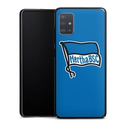 DeinDesign Galaxy A51 Handy Hard Case Schutzh&uuml;lle schwarz Smartphone Backcover Hertha Bsc Official Licensed Product Flag Hard Case