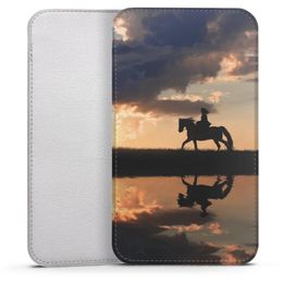 DeinDesign iPhone 16 Pro Max Handy H&uuml;lle Tasche Sleeve Socke Schutzh&uuml;lle Sunset Horseback Riding Horse Sleeve