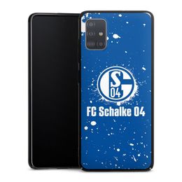 DeinDesign Galaxy A51 Handy Hard Case Schutzh&uuml;lle schwarz Smartphone Backcover S04 Fc Schalke 04 Logo Hard Case