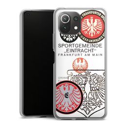 DeinDesign Xiaomi Mi 11 Lite 5G NE Handy Silikon H&uuml;lle Case transparent Handyh&uuml;lle Eintracht Frankfurt Retro Official Licensed Product Silikon Case