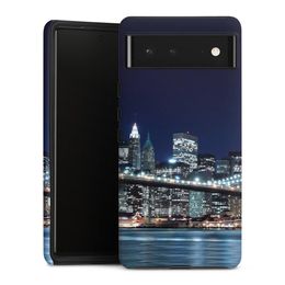 DeinDesign Google Pixel 6 Handy Panzer Handyh&uuml;lle robuste Outdoor H&uuml;lle Schutzh&uuml;lle matt Usa Brooklyn Bridge New York Tough Case