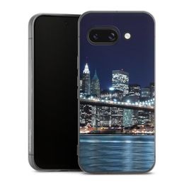 DeinDesign Google Pixel 9a Handy Silikon H&uuml;lle Case transparent Handyh&uuml;lle Usa Brooklyn Bridge New York Silikon Case