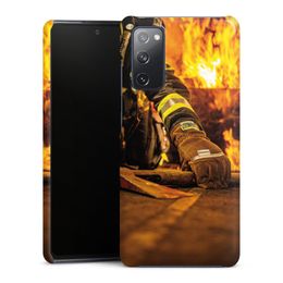 DeinDesign Galaxy S20 FE Handy Premium Case Smartphone Handyh&uuml;lle Schutzh&uuml;lle gl&auml;nzend Fire Fighters Life Saver Fire Fighter Premium Case