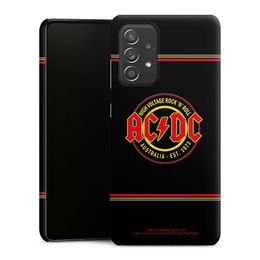 DeinDesign Galaxy A52s 5G Handy Premium Case Smartphone Handyh&uuml;lle Schutzh&uuml;lle matt Acdc Merchandise Logo Premium Case