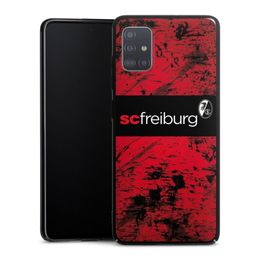 DeinDesign Galaxy A51 Handy Hard Case Schutzh&uuml;lle schwarz Smartphone Backcover Official Licensed Product Sc Freiburg Logo Hard Case