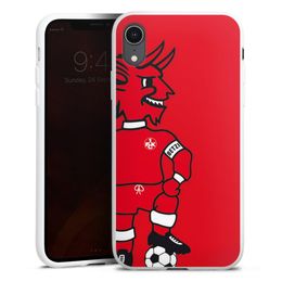 DeinDesign iPhone Xr Handy Silikon H&uuml;lle Case wei&szlig; Handyh&uuml;lle 1. Fc Kaiserslautern Official Licensed Product Soccer Silikon Case