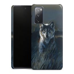 DeinDesign Galaxy S20 FE Handy Premium Case Smartphone Handyh&uuml;lle Schutzh&uuml;lle gl&auml;nzend Nature Painting Wolf Premium Case