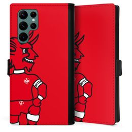 DeinDesign Galaxy S22 Ultra Handy Klapph&uuml;lle Handyh&uuml;lle aus Kunst Leder schwarz Flip Case 1. Fc Kaiserslautern Official Licensed Product Soccer Sideflip mit 