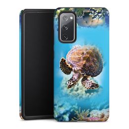 DeinDesign Galaxy S20 FE Handy Panzer Handyh&uuml;lle robuste Outdoor H&uuml;lle Schutzh&uuml;lle matt Animals Ocean Turtle Tough Case