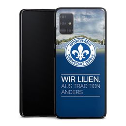 DeinDesign Galaxy A51 Handy Hard Case Schutzh&uuml;lle schwarz Smartphone Backcover Official Licensed Product Sv Darmstadt 98 Coat Of Arms Hard Case