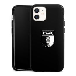 DeinDesign iPhone 12 mini Handy Silikon H&uuml;lle Case schwarz Handyh&uuml;lle Logo Official Licensed Product Fc Augsburg