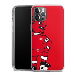 DeinDesign iPhone 12 Pro Max Handy Silikon H&uuml;lle Case transparent Handyh&uuml;lle 1. Fc Kaiserslautern Official Licensed Product Soccer Silikon Case