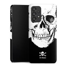 DeinDesign Galaxy A33 5G Handy Premium Case Smartphone Handyh&uuml;lle Schutzh&uuml;lle gl&auml;nzend Totenkopf Fc St. Pauli Official Licensed Product Premium Case