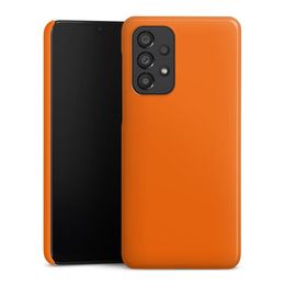 DeinDesign Galaxy A33 5G Handy Premium Case Smartphone Handyh&uuml;lle Schutzh&uuml;lle gl&auml;nzend Orange Colour Unicoloured Premium Case