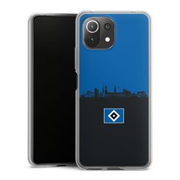DeinDesign Xiaomi Mi 11 Lite 5G NE Handy Silikon H&uuml;lle Case transparent Handyh&uuml;lle Skyline Hamburg Hsv Silikon Case