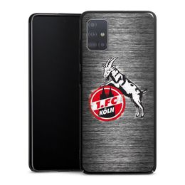 DeinDesign Galaxy A51 Handy Hard Case Schutzh&uuml;lle schwarz Smartphone Backcover Official Licensed Product Metallic Look 1. Fc K&ouml;ln Hard Case