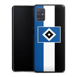DeinDesign Galaxy A51 Handy Hard Case Schutzh&uuml;lle schwarz Smartphone Backcover Stripes Hamburger Sv Hsv Hard Case